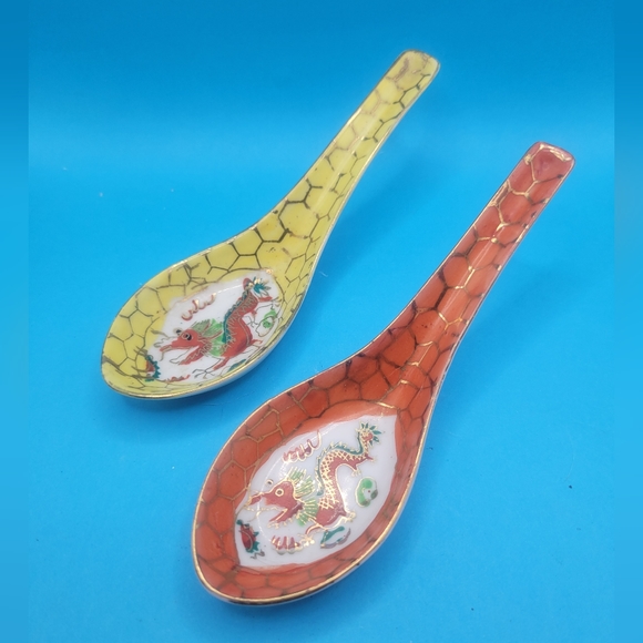 Asian | Dining | Vintage Japanese Dragon Soup Spoons | Poshmark